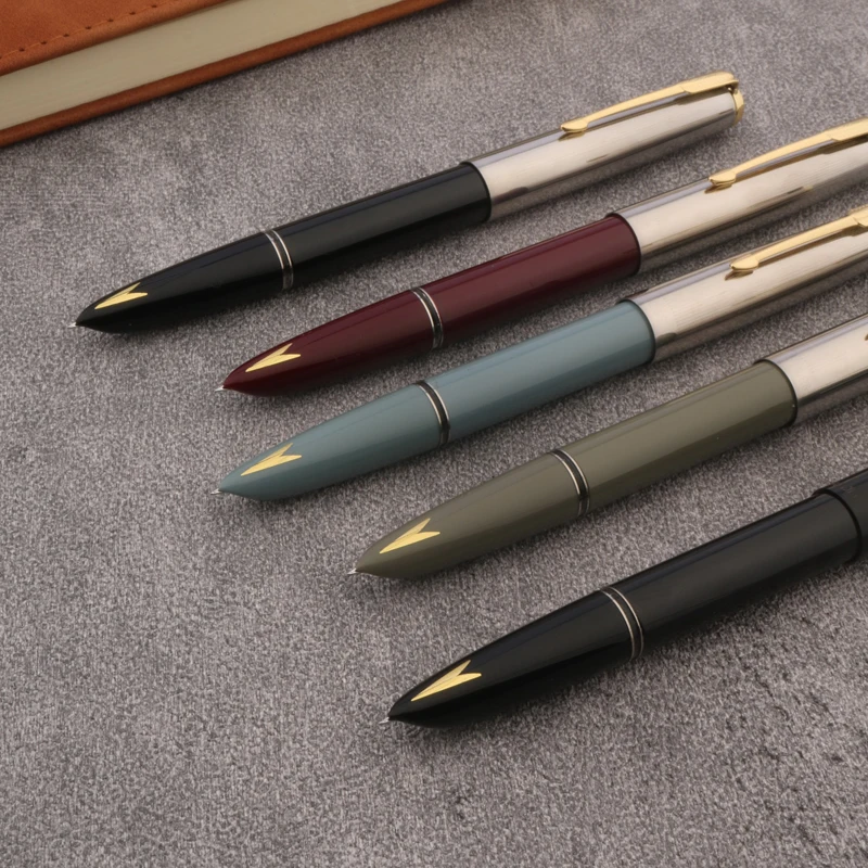 1pc-Hero-Metal-616s-Fountain-Pen-Classic-Ink-Pen-Golden-Arrow-F-Nib ...