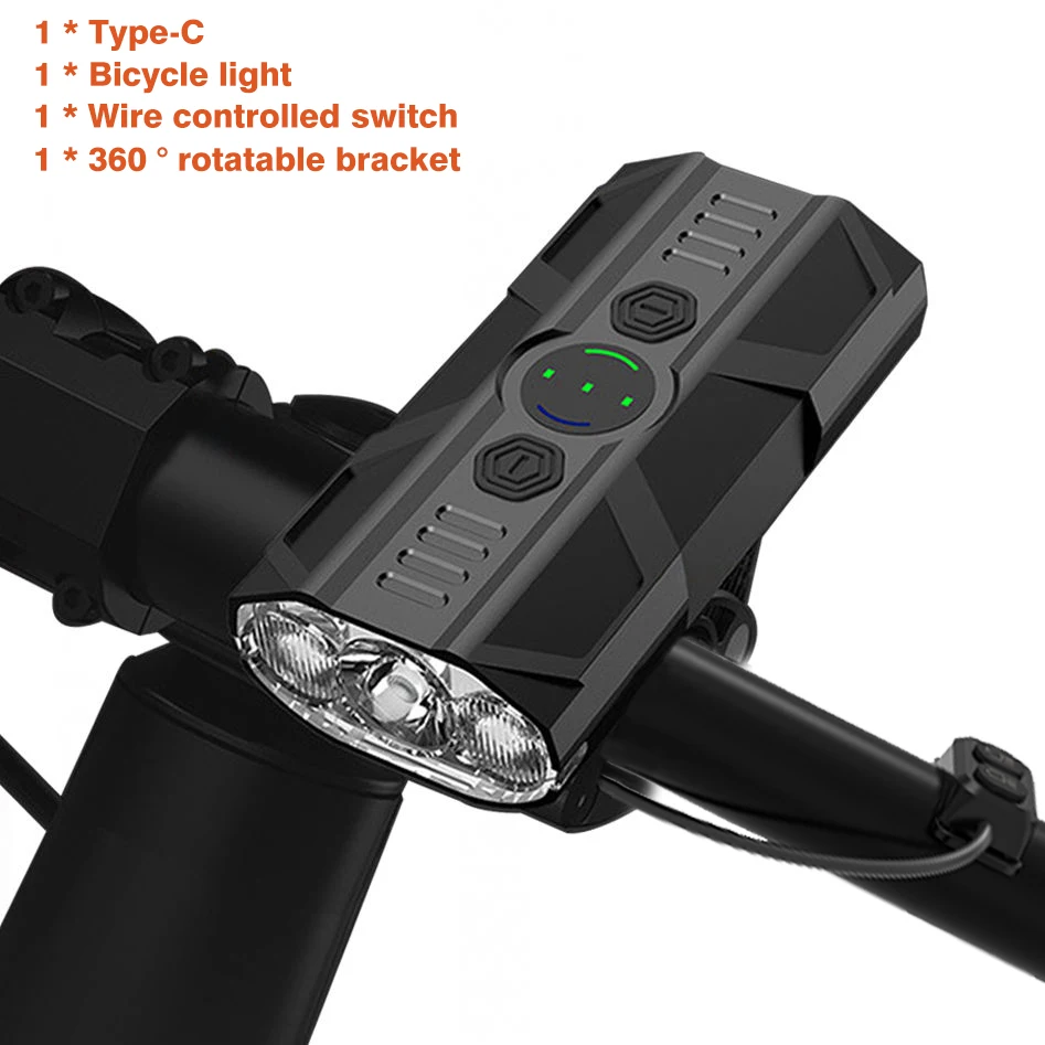Bicycle-Headlight-18650mAh-As-Power-Bank-USB-Chargeable-Bike-Light ...