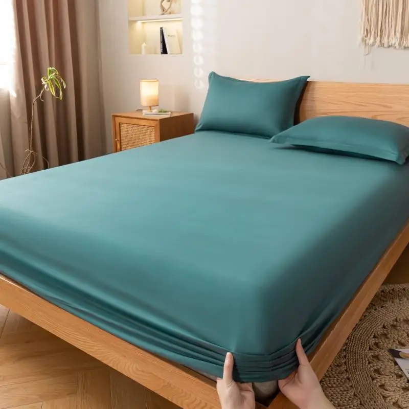 Bonenjoy-1pc-100-Cotton-Bed-Fitted-Sheet-Plain-Solid-Color-Mattress ...