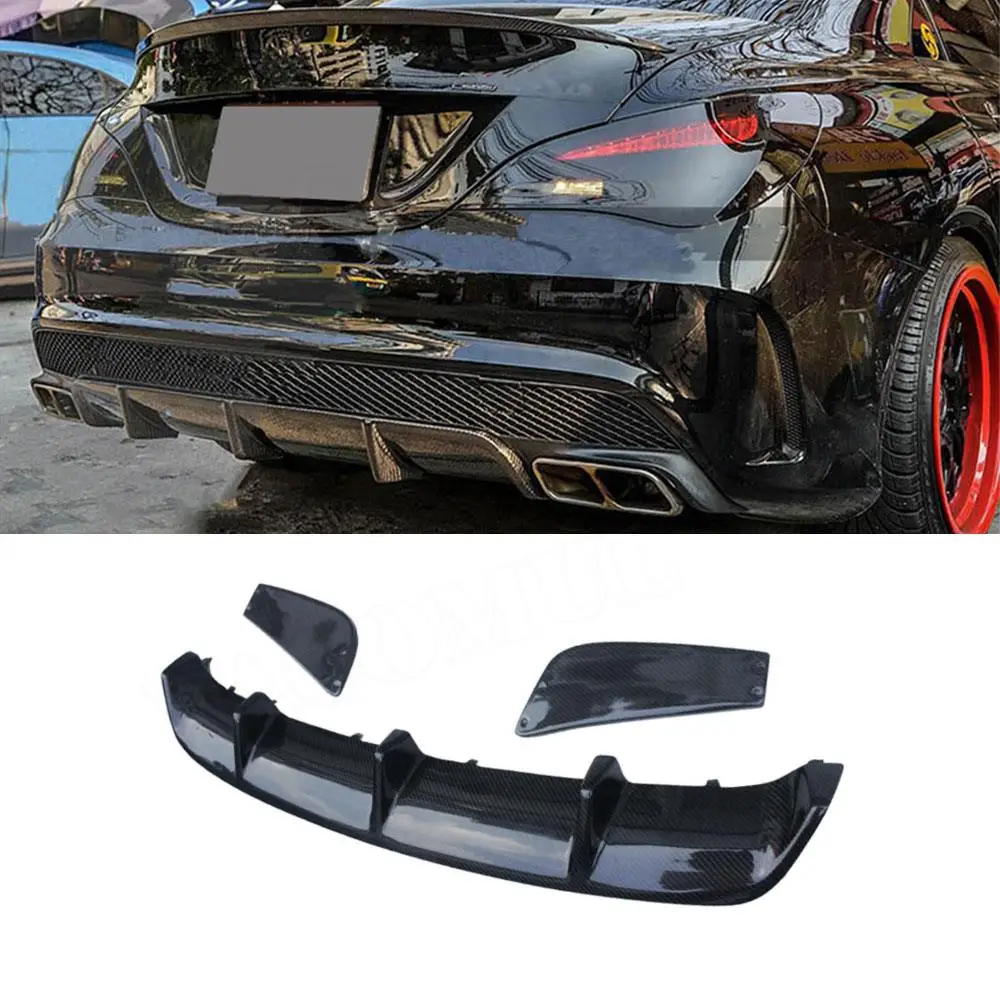 Carbon-Fiber-Rear-Diffuser-Rear-Splitters-For-Mercedes-Benz-W117-C117 ...