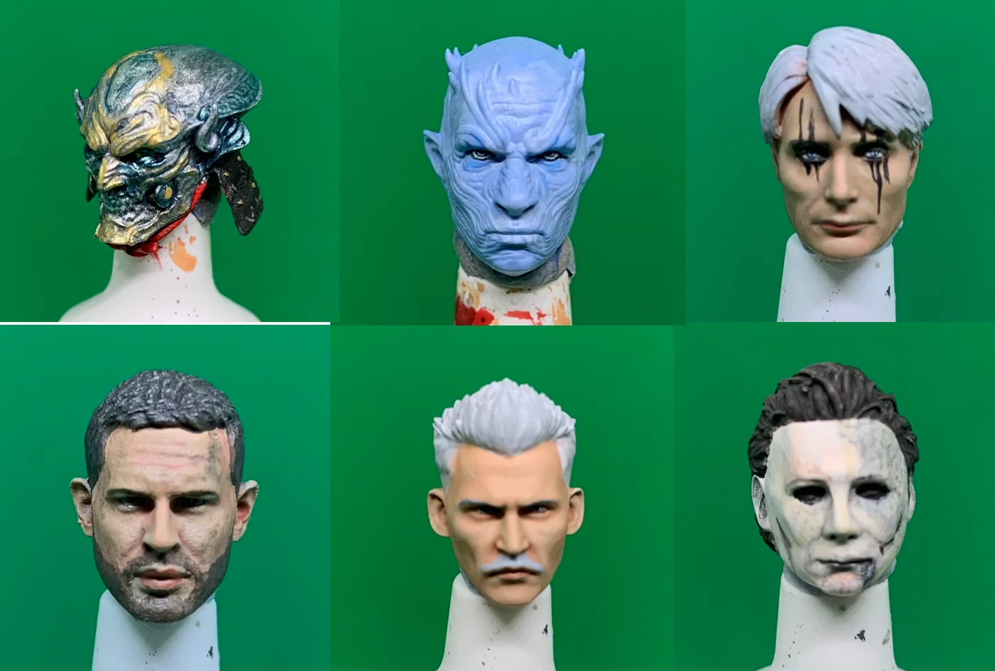 Painted 1/18 Head Sculpt male Head For 3.75" action Figure #11 ...
