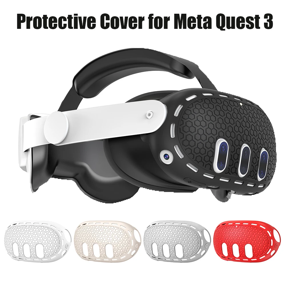 Silicone Protective Cover For Meta Quest 3 Face Cover Helmet Headset ...