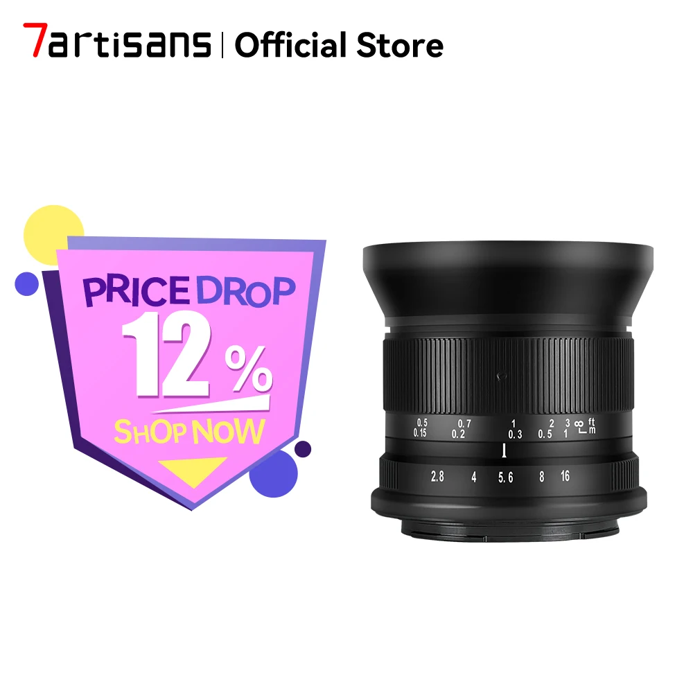 7artisans-lente-gran-angular-7artisans-12mm-F2-8-Mark-II-APS-C-para ...