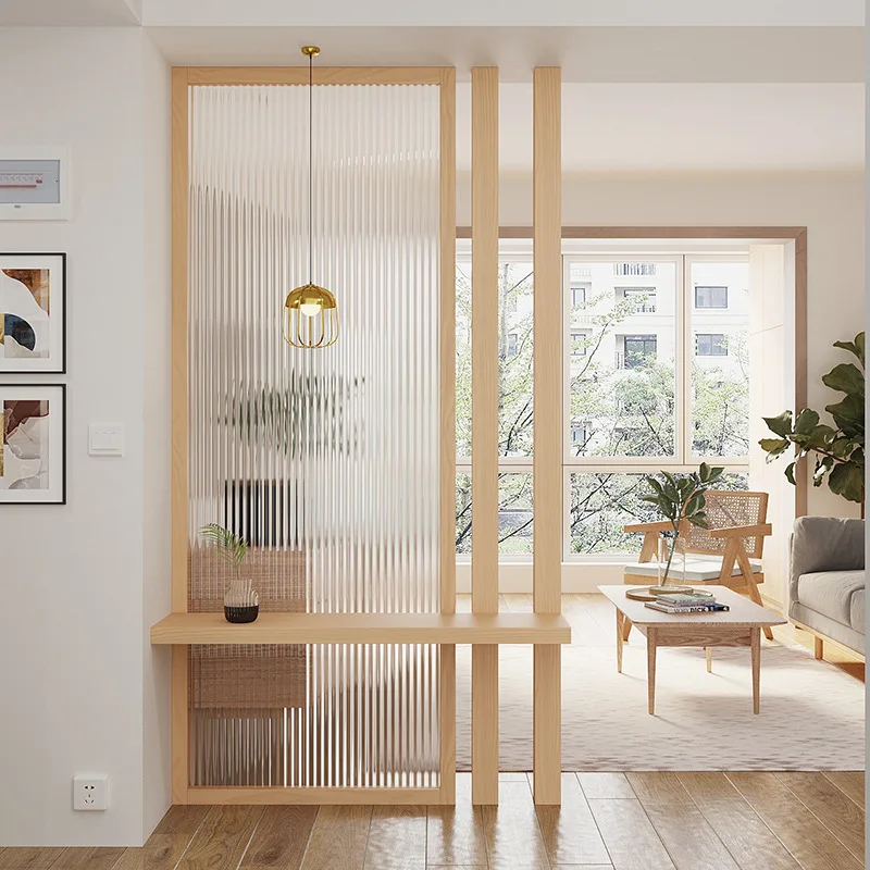 Wooden Partition With Glass