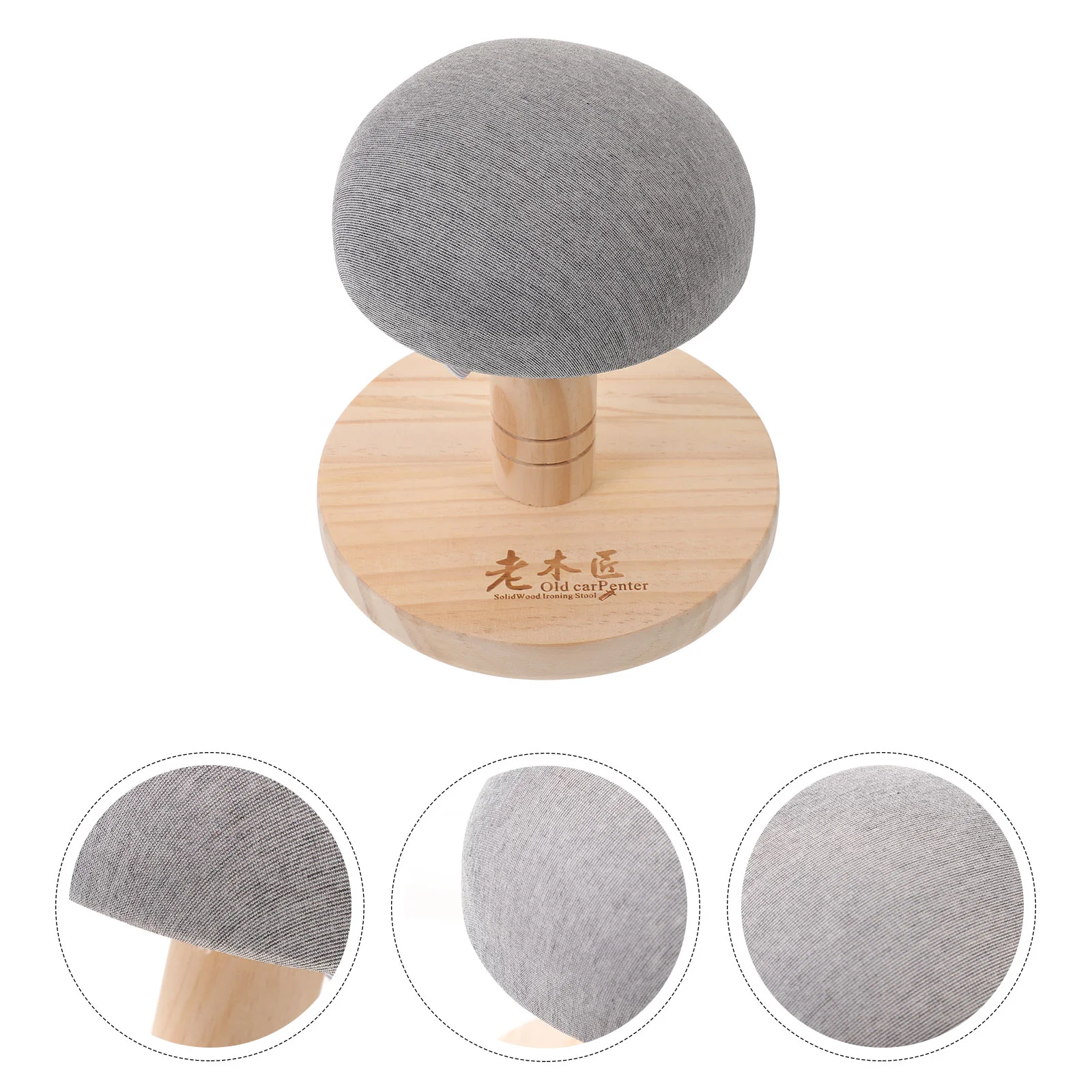 Clothes-Shoulder-Ironing-Board-Home-Supplies-Round-Stool-Curved-Wood ...