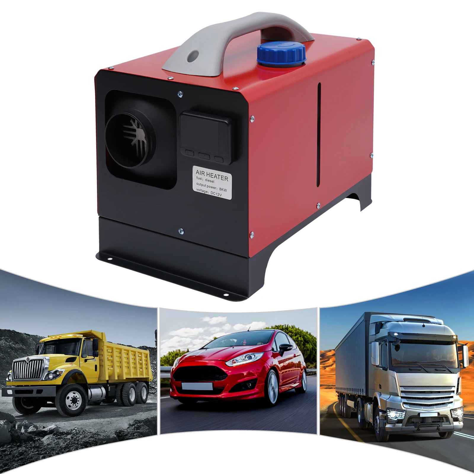 12V-8KW-Diesel-Parking-Heater-Red-Diesel-Air-Heater-Kit-Suitable-for ...