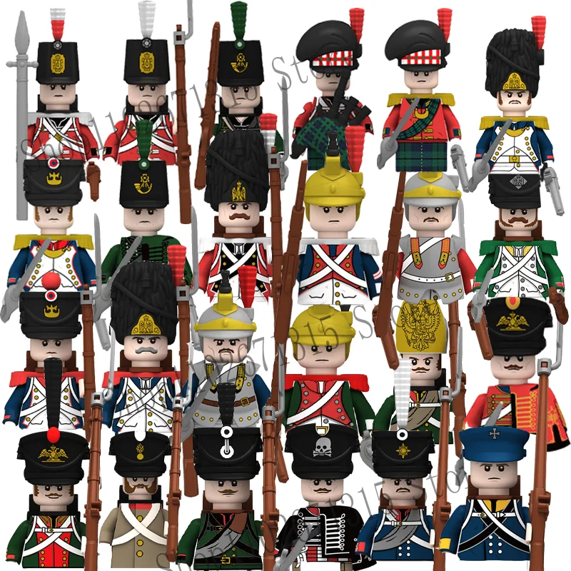 Napoleonic Wars Military Mini Soldiers Building Blocks WW2 Prussia ...