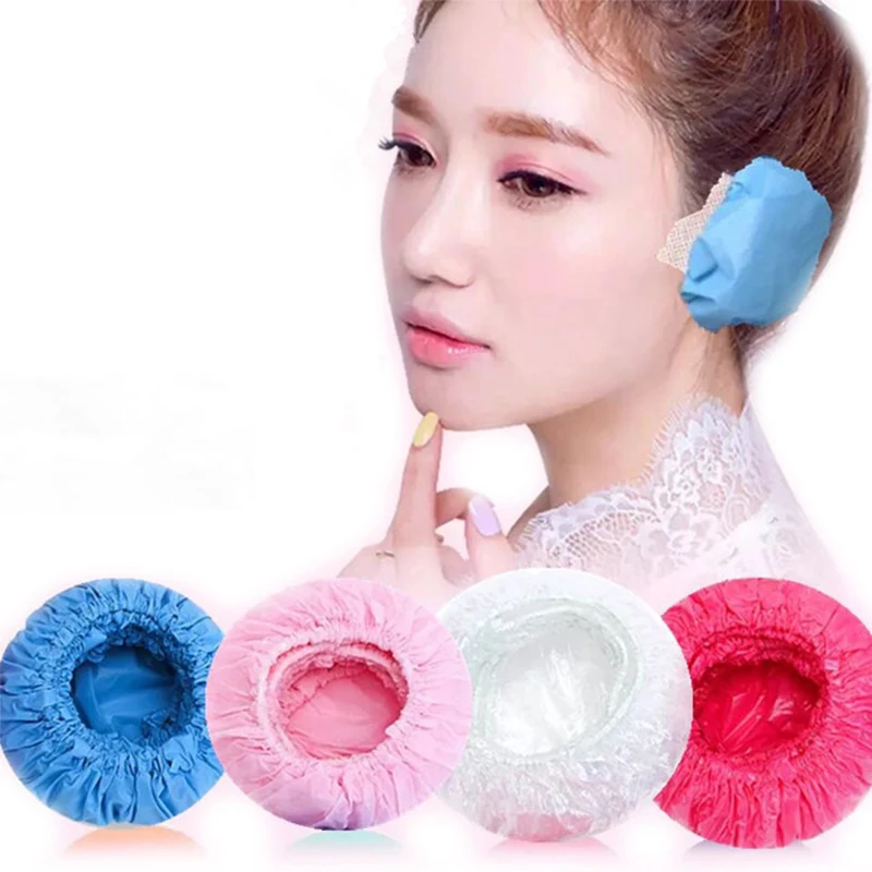 100-Pieces-Colorful-Clear-Disposable-Ear-Protectors-Waterproof-Plastic ...