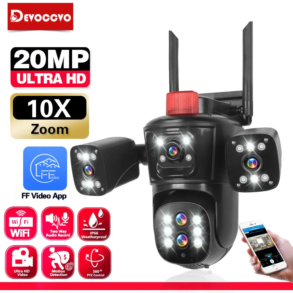 20MP-Wireless-IP-Security-Camera-Outdoor-10X-Zoom-Four-Screens-Wifi-PTZ ...