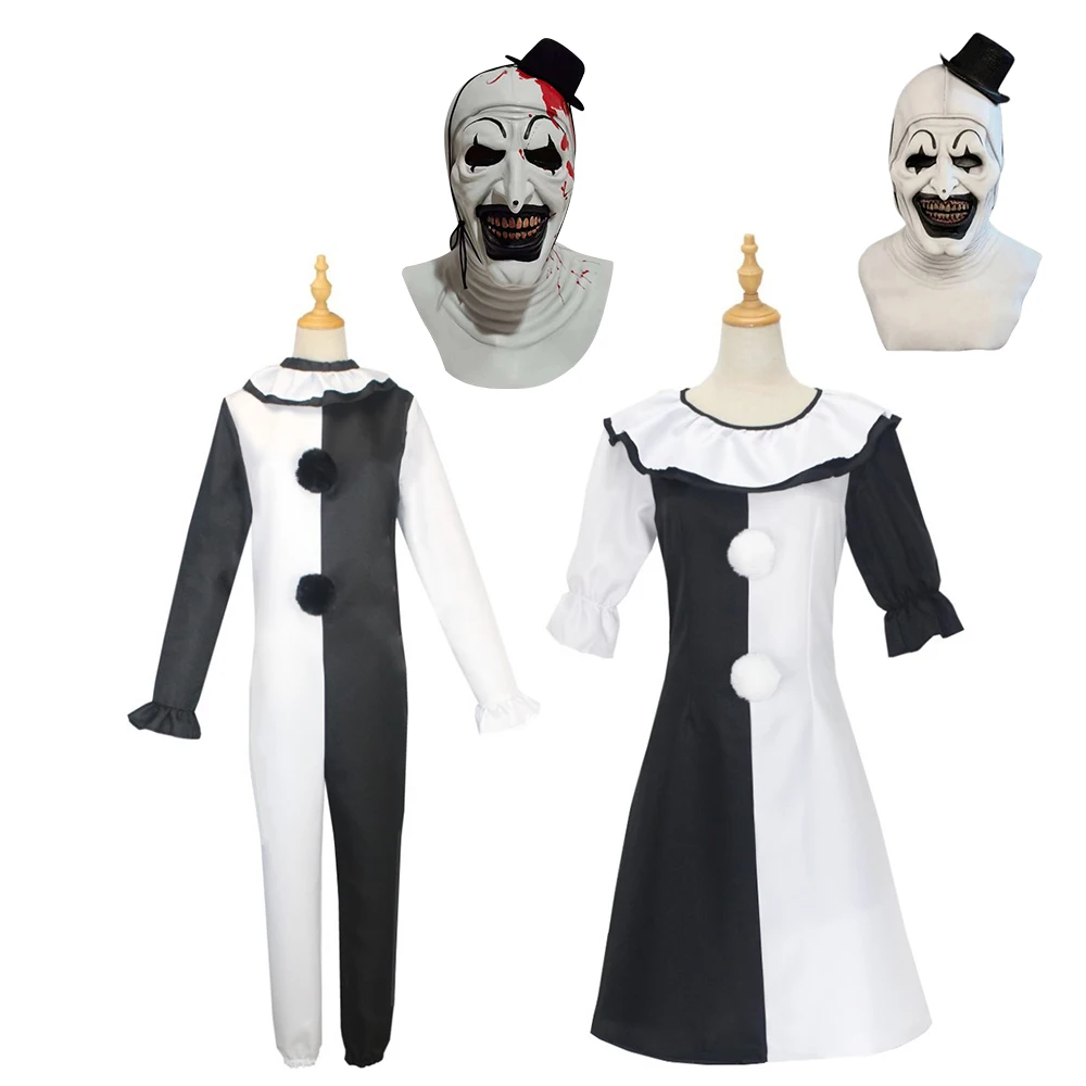 Terrifier-Art-Clown-Joker-Cosplay-Costume-Men-Jumpsuit-Women-Role-Play ...
