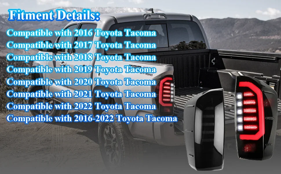 LED Brake Tail Light Rear Lamp Fit for 2016 2017 2018 2019 2020 2021 ...