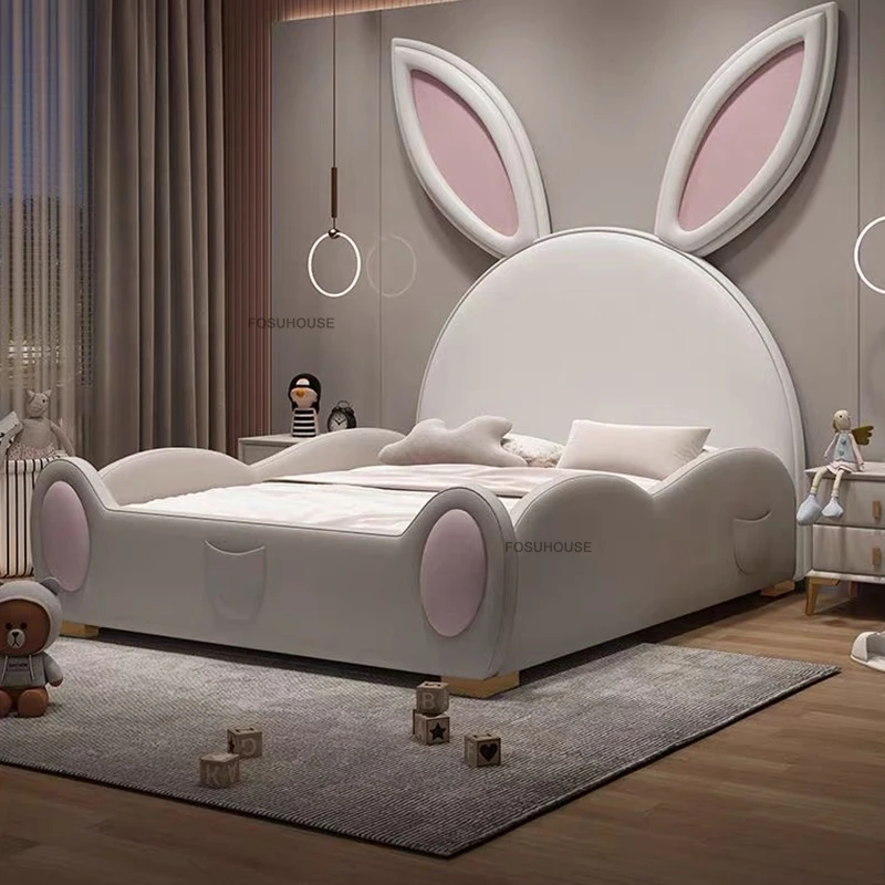 Luxury-Pink-Solid-Wood-Children-Beds-Girl-with-Guardrail-Kids-Bed ...