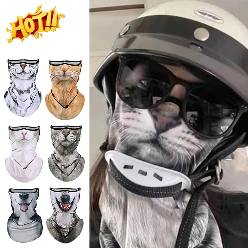 3D Animals Magic Scarf Bandana Breathable Neck Warmer Gaiter Hanging ...