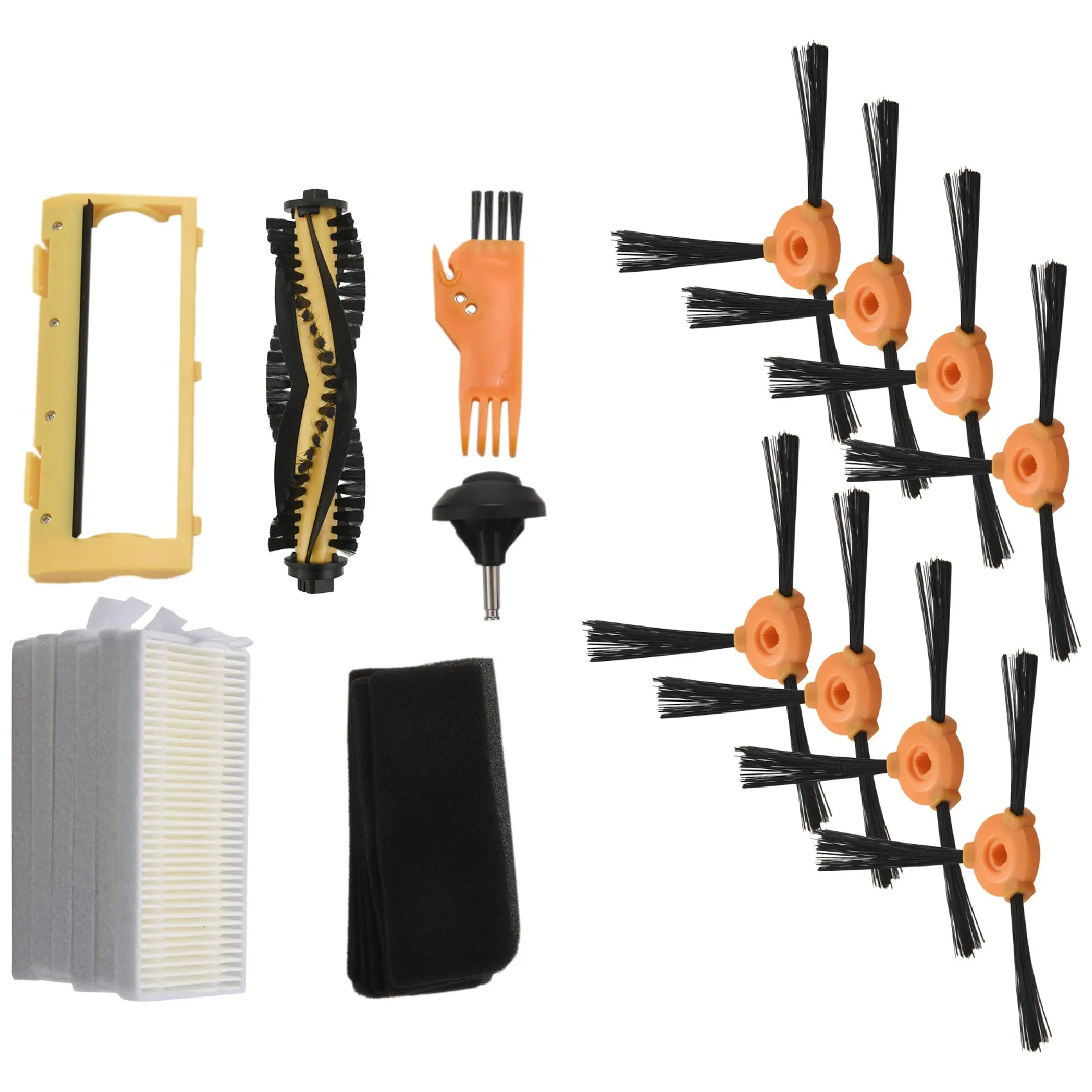 ABKR-18Pcs Side Brush Main Brush Frame Cover Caster Wheel Filter For ...