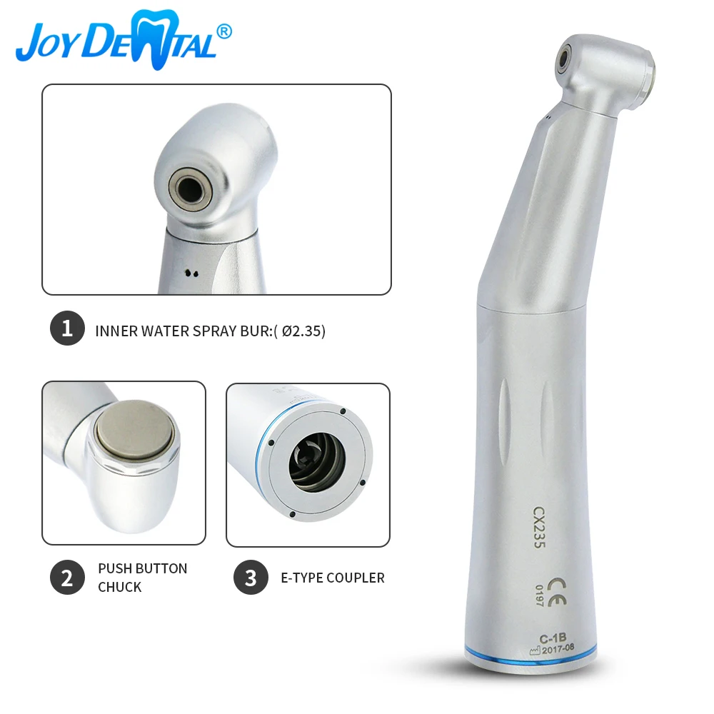 Dental 1:1 Contra Angle Low Speed Handpiece Inner Water Spray Channel ...