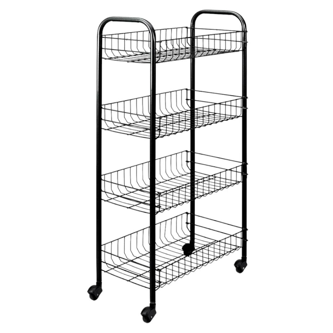 4-tier-Metaltex-trolley-with-wheels-multi-purpose-home-storage-cart ...