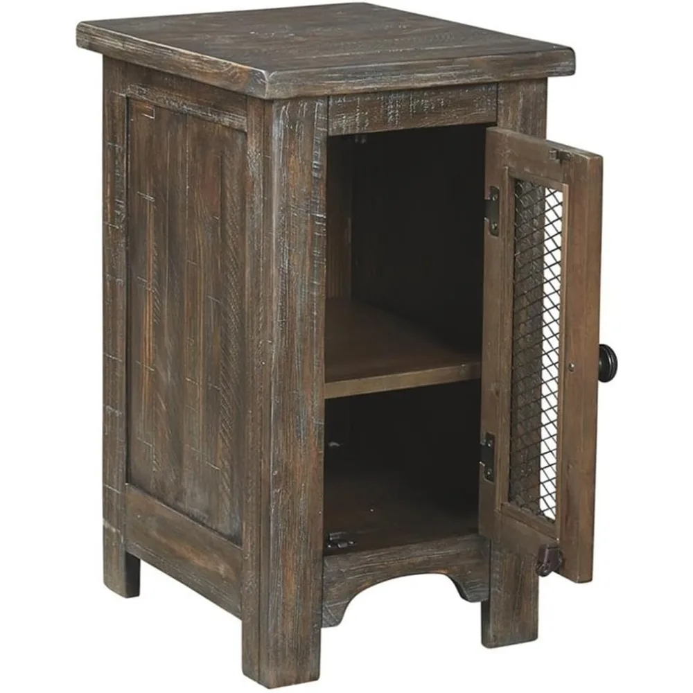 Rustic-Chair-Side-End-Table-with-Double-Cabinet-Doors-and-1-Storage ...