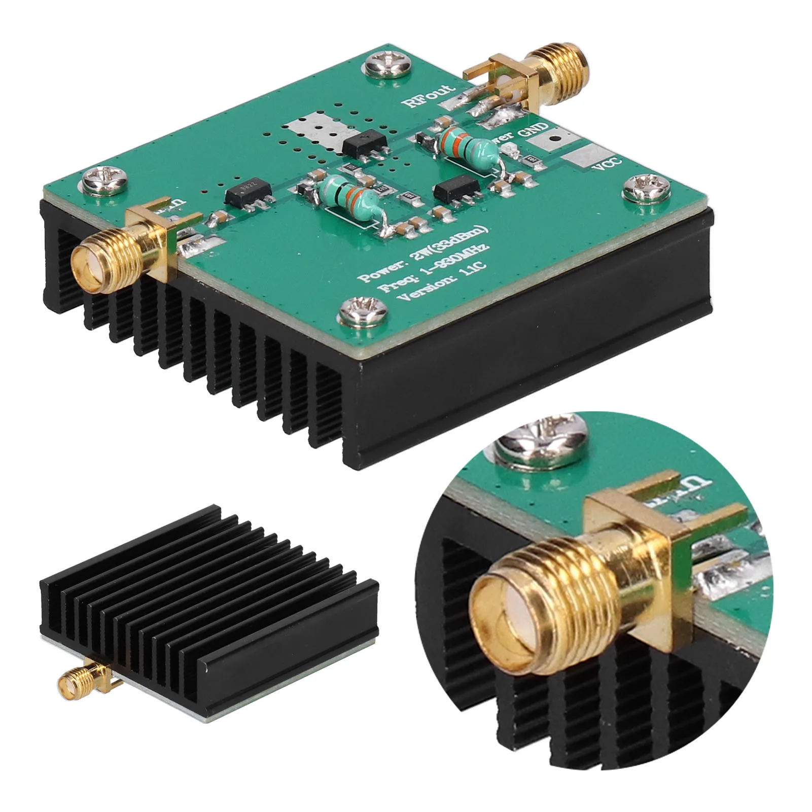 12VDC RF Power Wideband Amplifier Amplification Module 1-930MHz Working ...