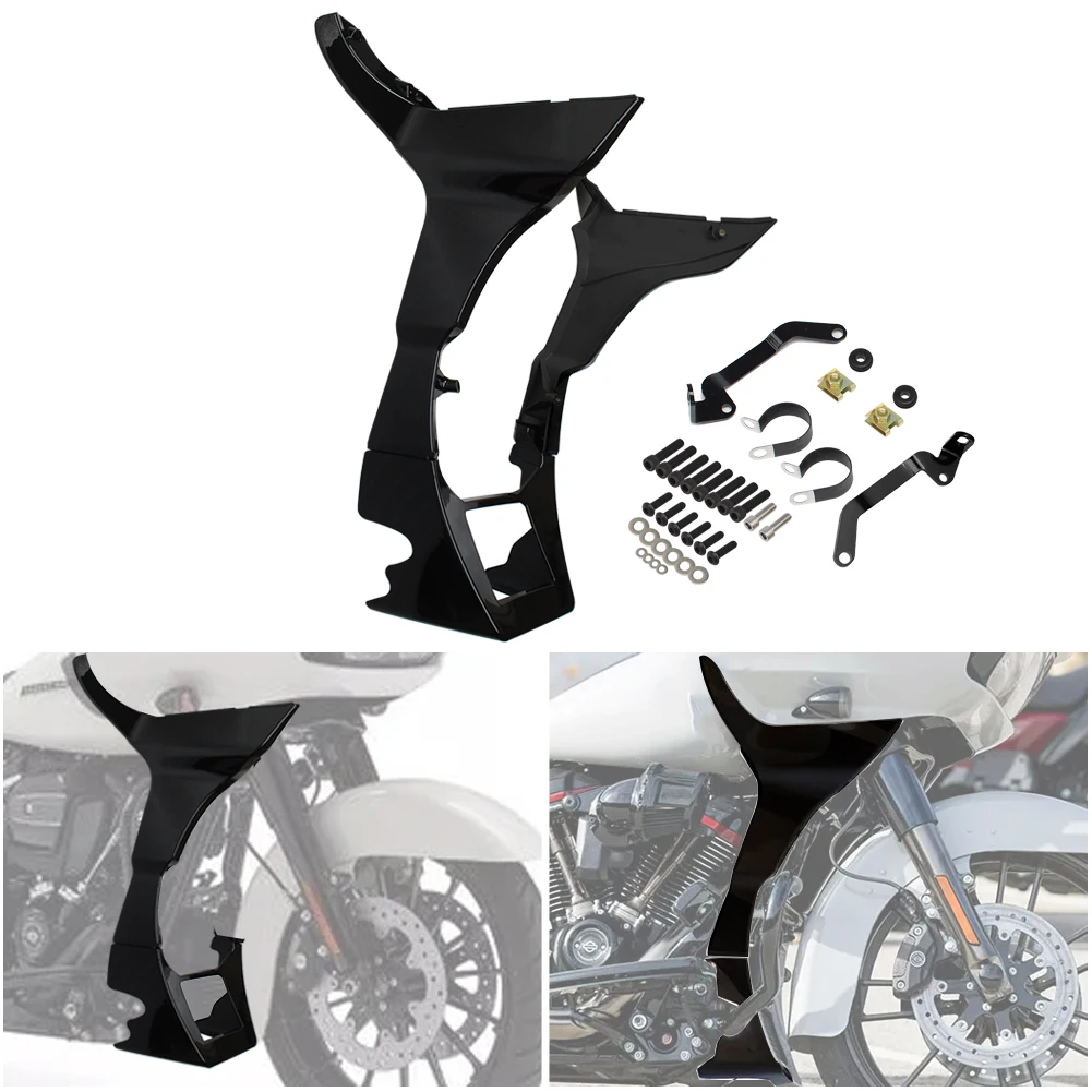 Motorcycle Vivid Black Fairing Spoilers Cover For Harley Road Glide ...