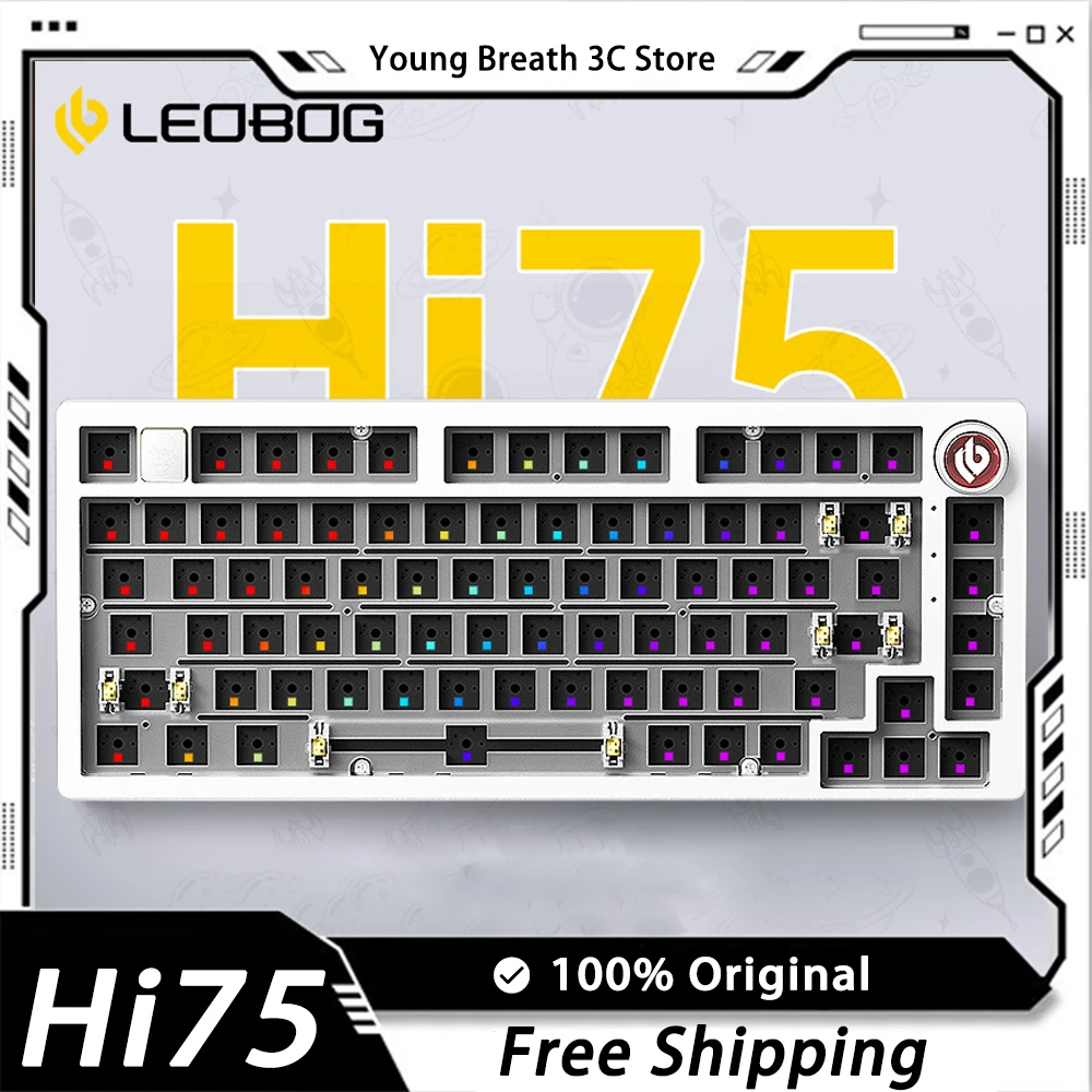 LEOBOG-Hi75-Mechanical-Keyboard-Kit-Hot-Swap-RGB-Gasket-Custom-Aluminum ...