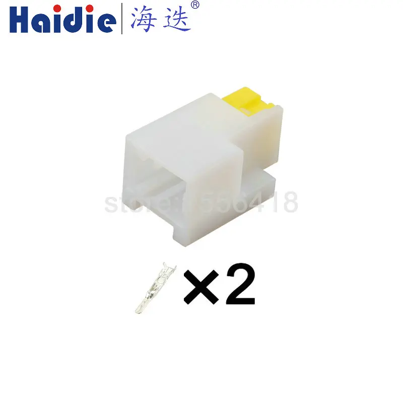 1 100sets 2pin auto wire harness plug electric cable unsealed connector ...