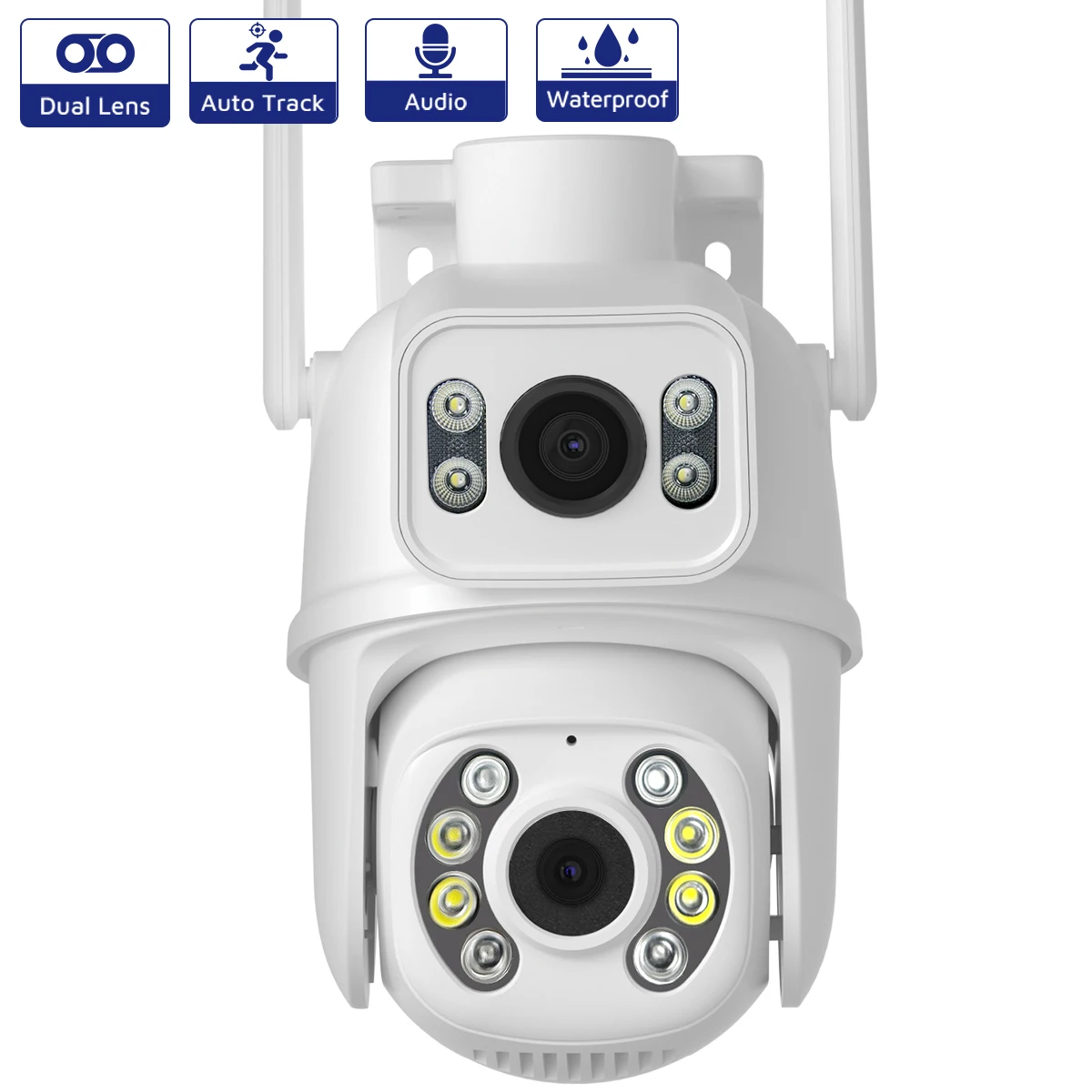 8MP PTZ IP Camera Dual-Lens Multiple Views Human Detect Smart Night ...