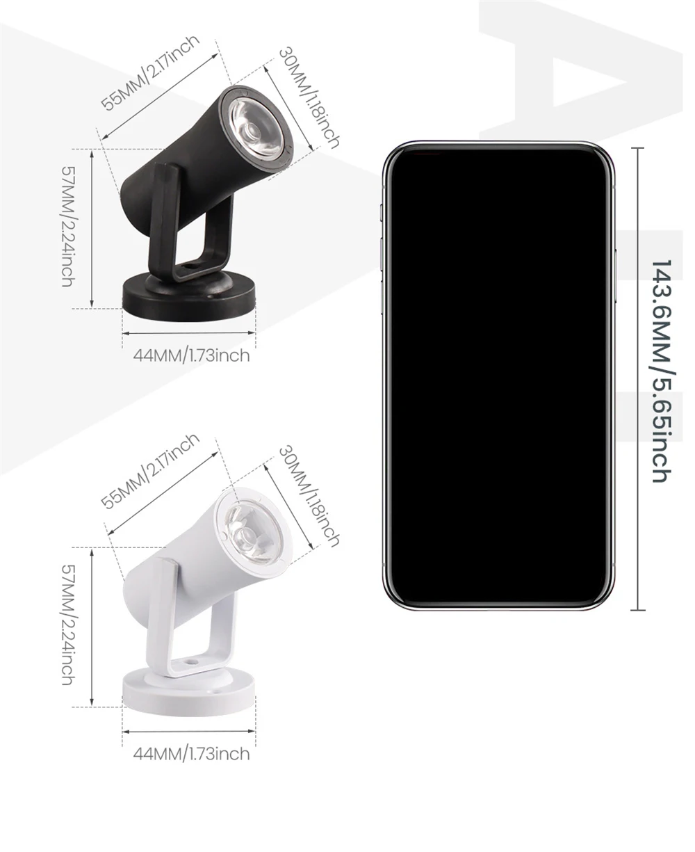 Mini Spotlights for Cabinet Counter Showcase Lighting Beam Spot Lights ...