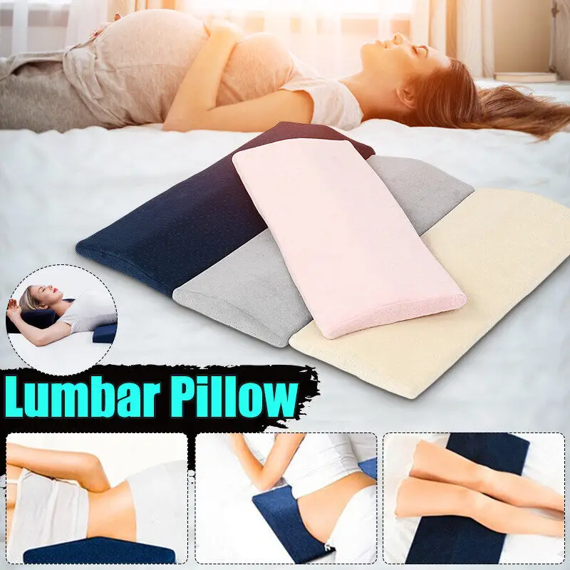 Memory-Foam-Lumbar-Support-Wedge-Pillow-Bed-Cushion-Sleeping-Leg-Pad ...