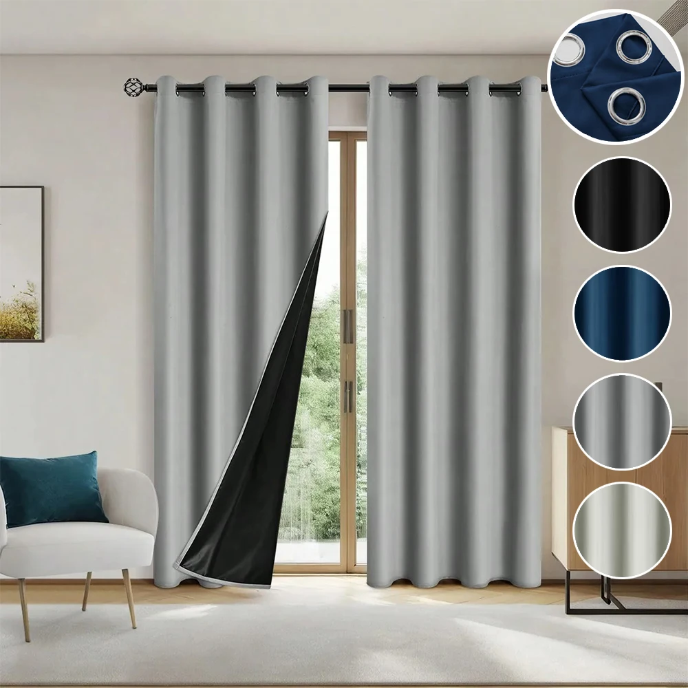 Isolamento-T-rmico-Cortinas-Protetor-Solar-para-Quarto-Monocrom-ticas ...