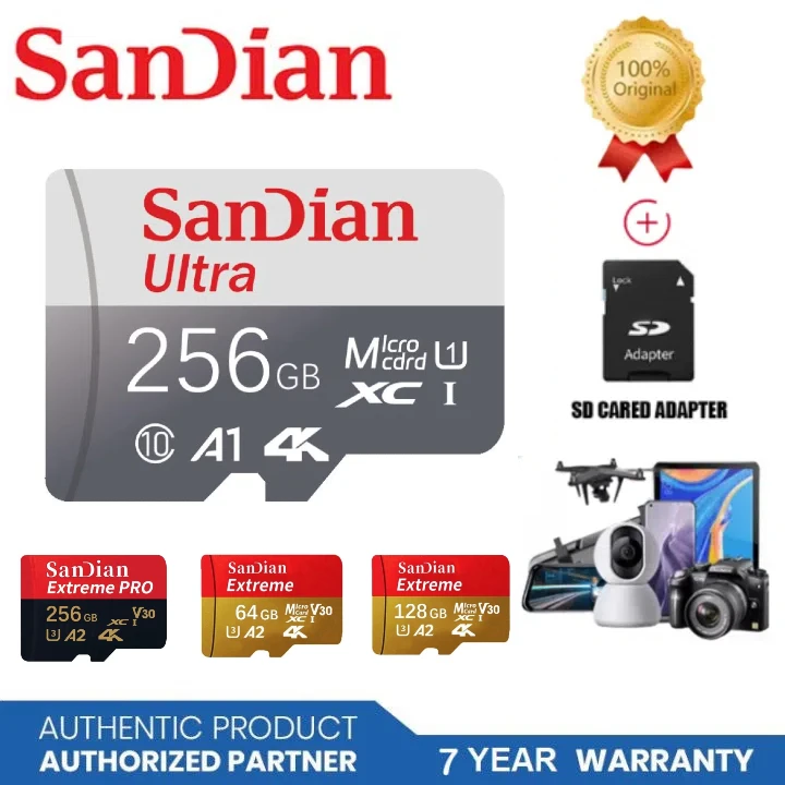 SanDian-Ultra-SD-Memory-Card-256GB-Flash-Memory-SD-Card-128GB-Micro-TF ...