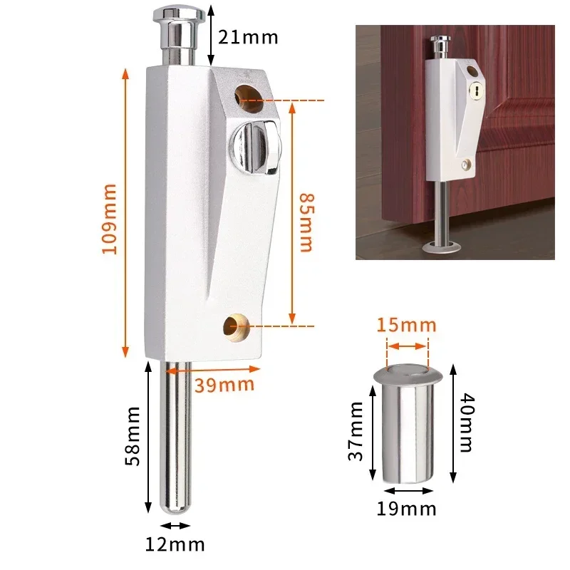 Home-accessories-zinc-alloy-iron-floor-mortise-door-locks-keyed-and ...