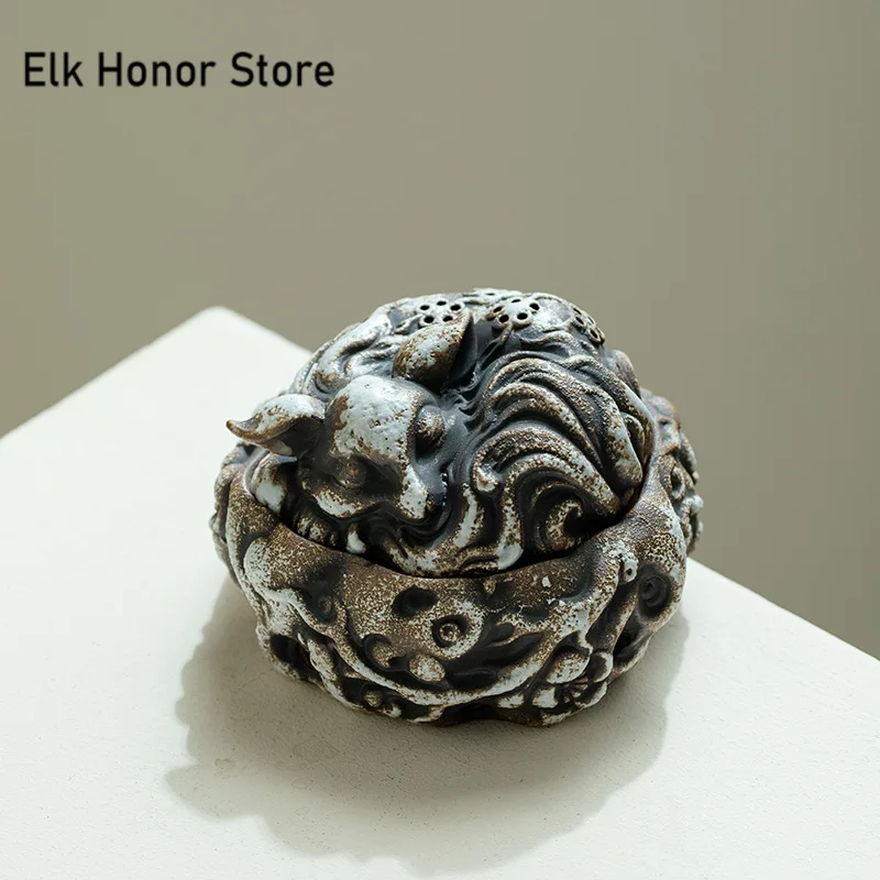 Retro-Fox-Art-Old-Rock-Mud-Incense-Holder-Japanese-Powder-Yin ...