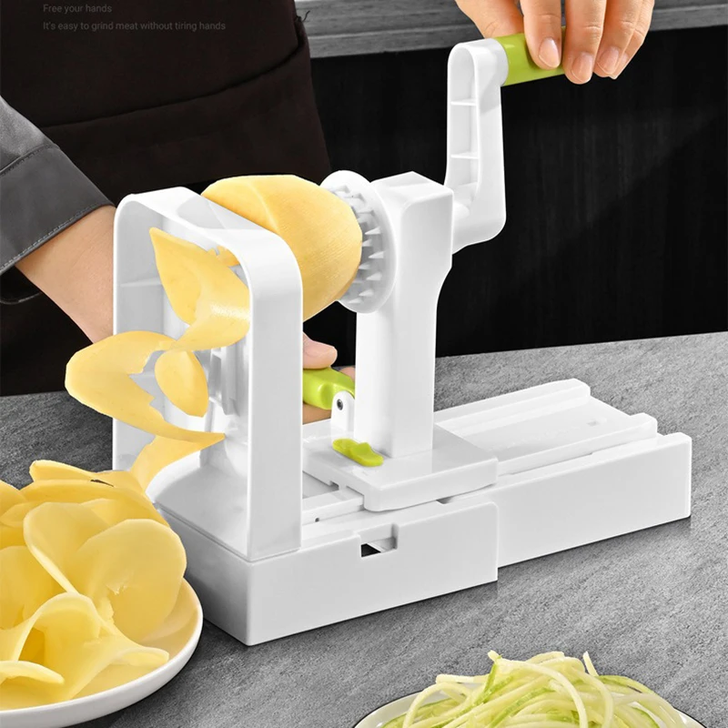 Vegetable Grater Potato Spiral Slicer Fruit Vegetable Spiral Machine ...