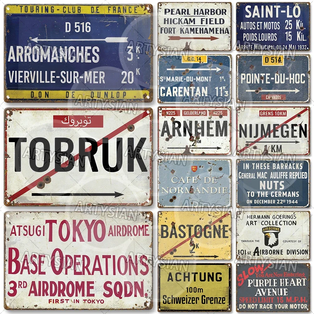 Ww2-Ori-ntatiepunt-Metalen-Bord-Wwii-Plaquette-Dunkerque-El-Alamein ...