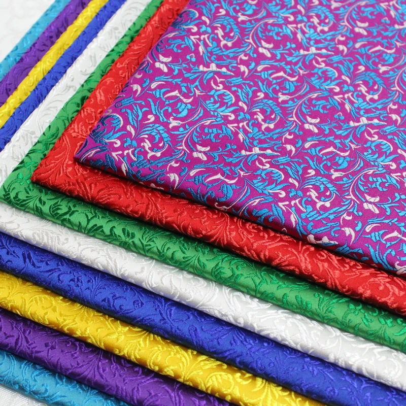 Tela brocada con patrón de flores de malta, Jacquard por metro para ...