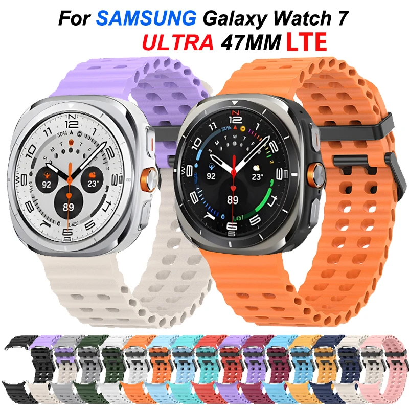 Soft-Silicone-Strap-For-Samsung-Galaxy-Watch-Ultra-47mm-LTE-Watchband ...