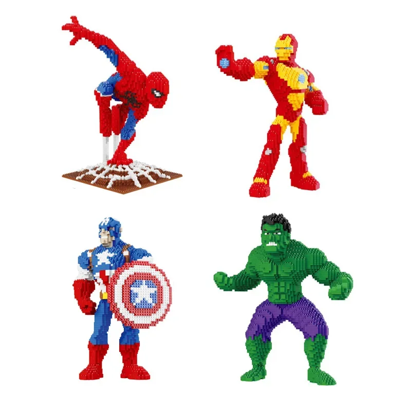 Marvel-Micro-Building-Block-Spiderman-Iron-Man-Hulk-Super-Heroes ...