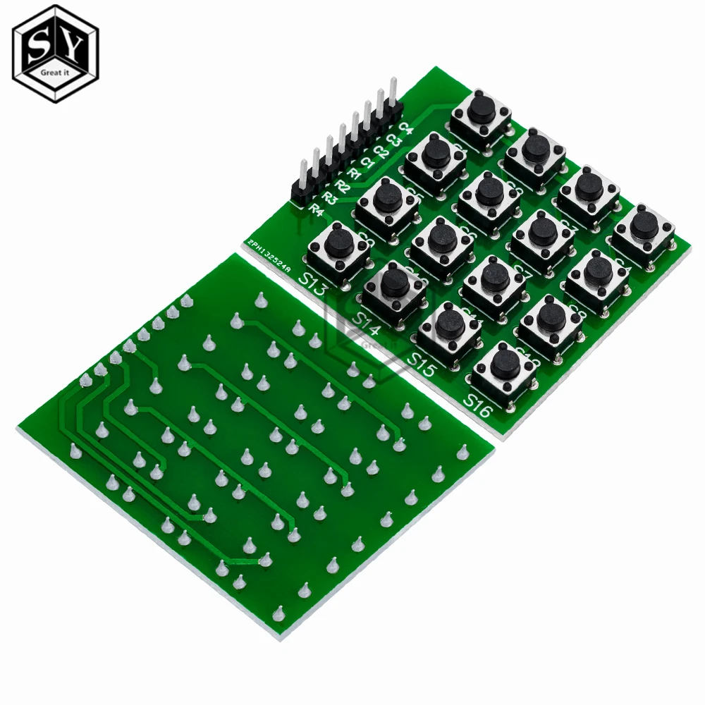 1PCS-8pin-4-4-4x4-Matrix-16-Keypad-Keyboard-Breadboard-Module-16-Button ...