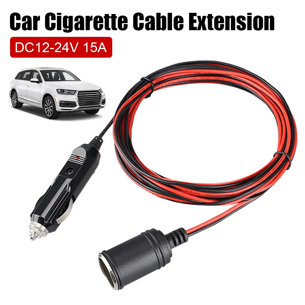 Car-Splitter-Charger-Cable-3-7M-Auto-Accessories-Socket-Plug-With-15A ...