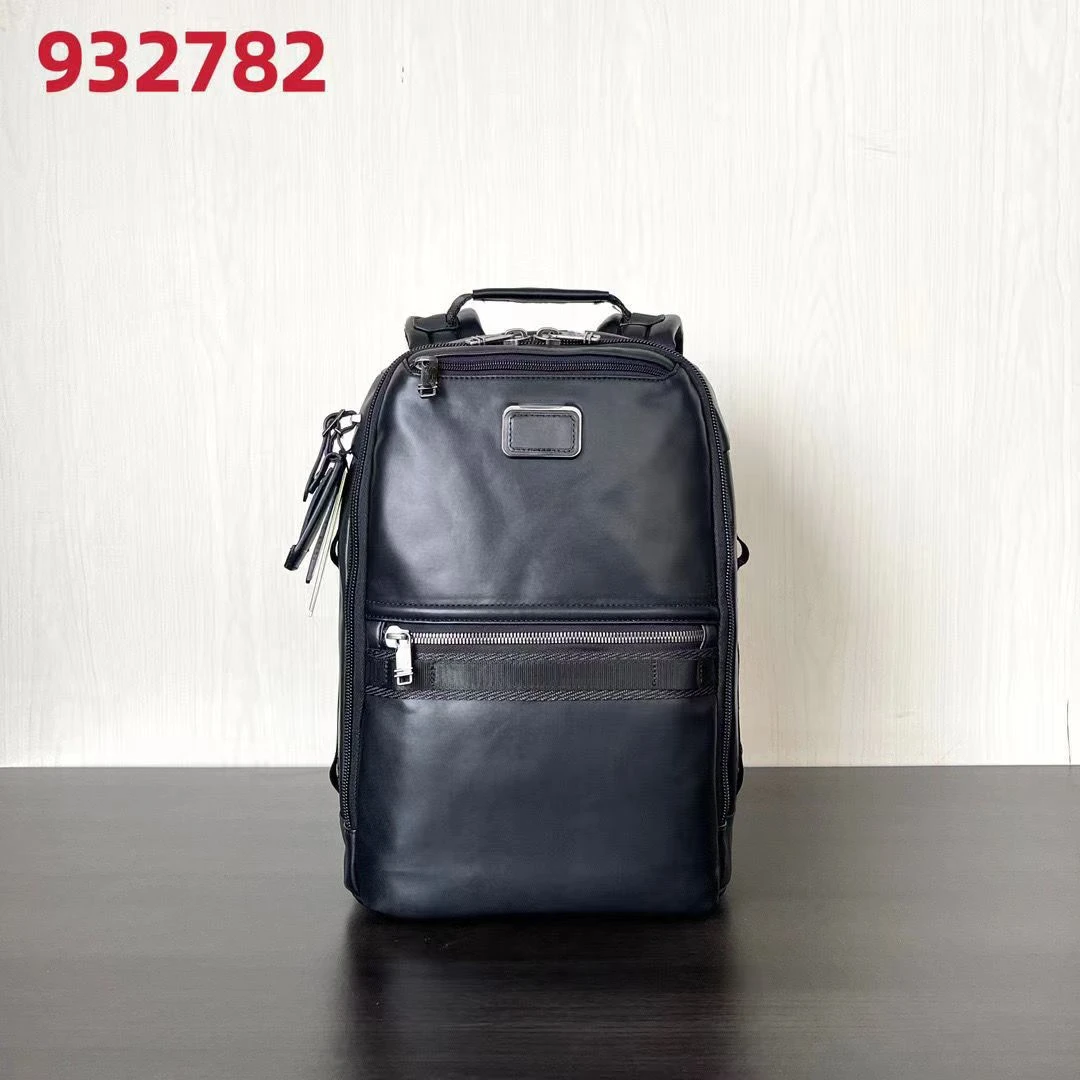 Alpha Bravo series full leather fashion trend men's waterproof backpack ...