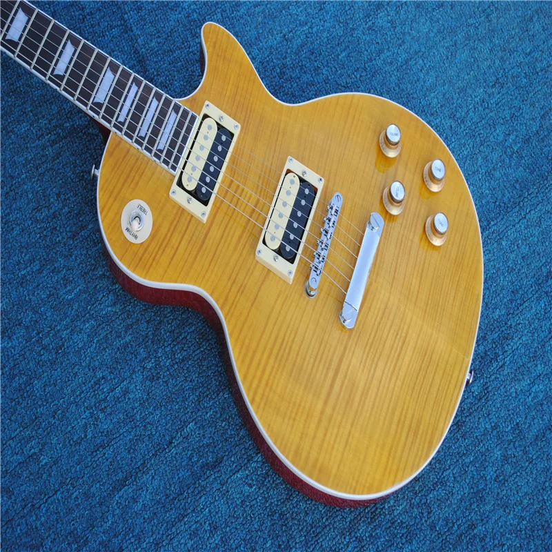 New! ! ! Transparent pale yellow color standard LP electric guitar ...