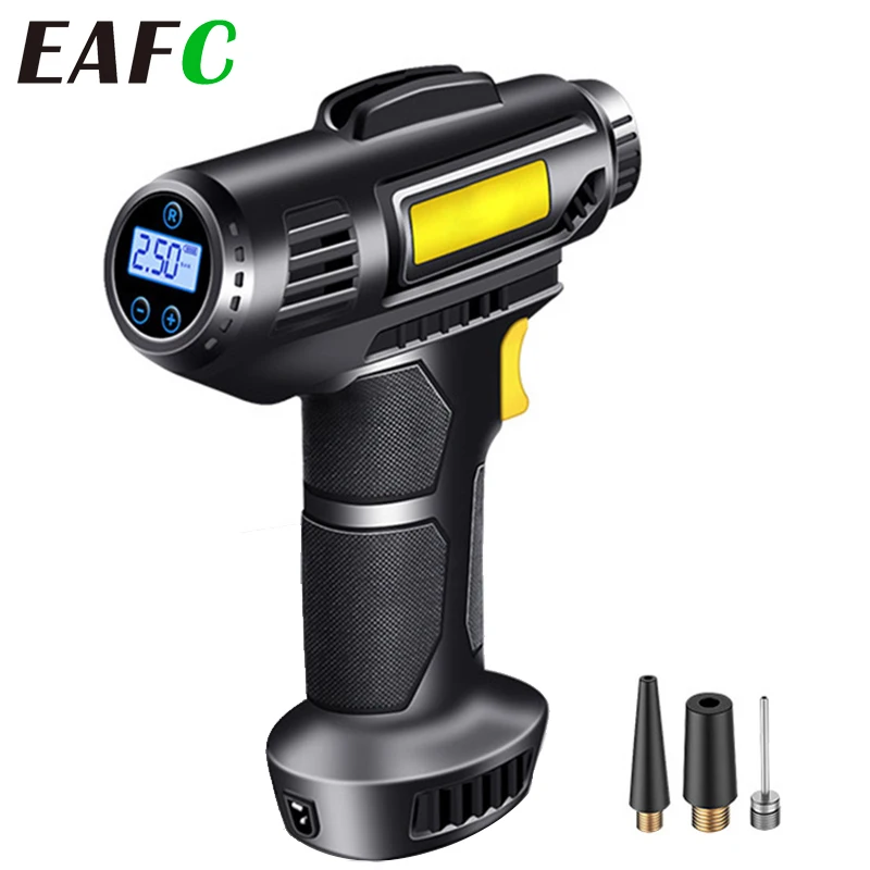 120W Handheld Air Compressor Wireless Wired Inflatable Pump Portable ...