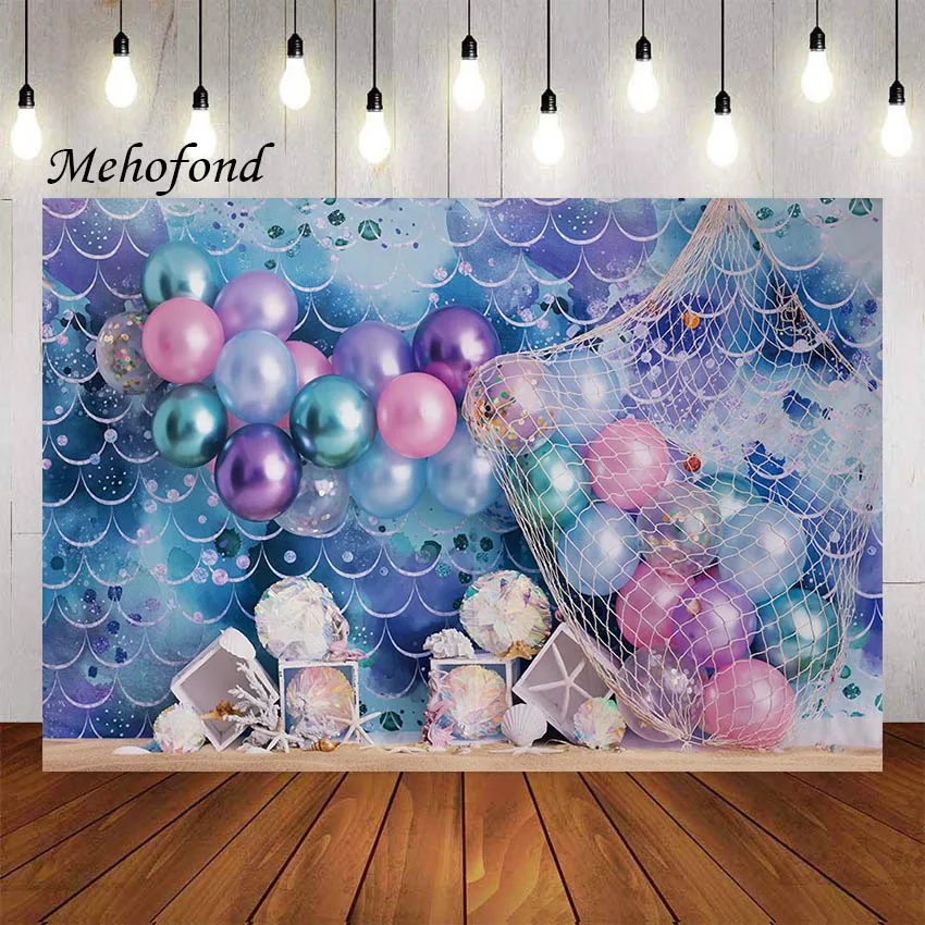 Mehofond-Photography-Background-Under-The-Sea-Balloons-Princess-Little ...