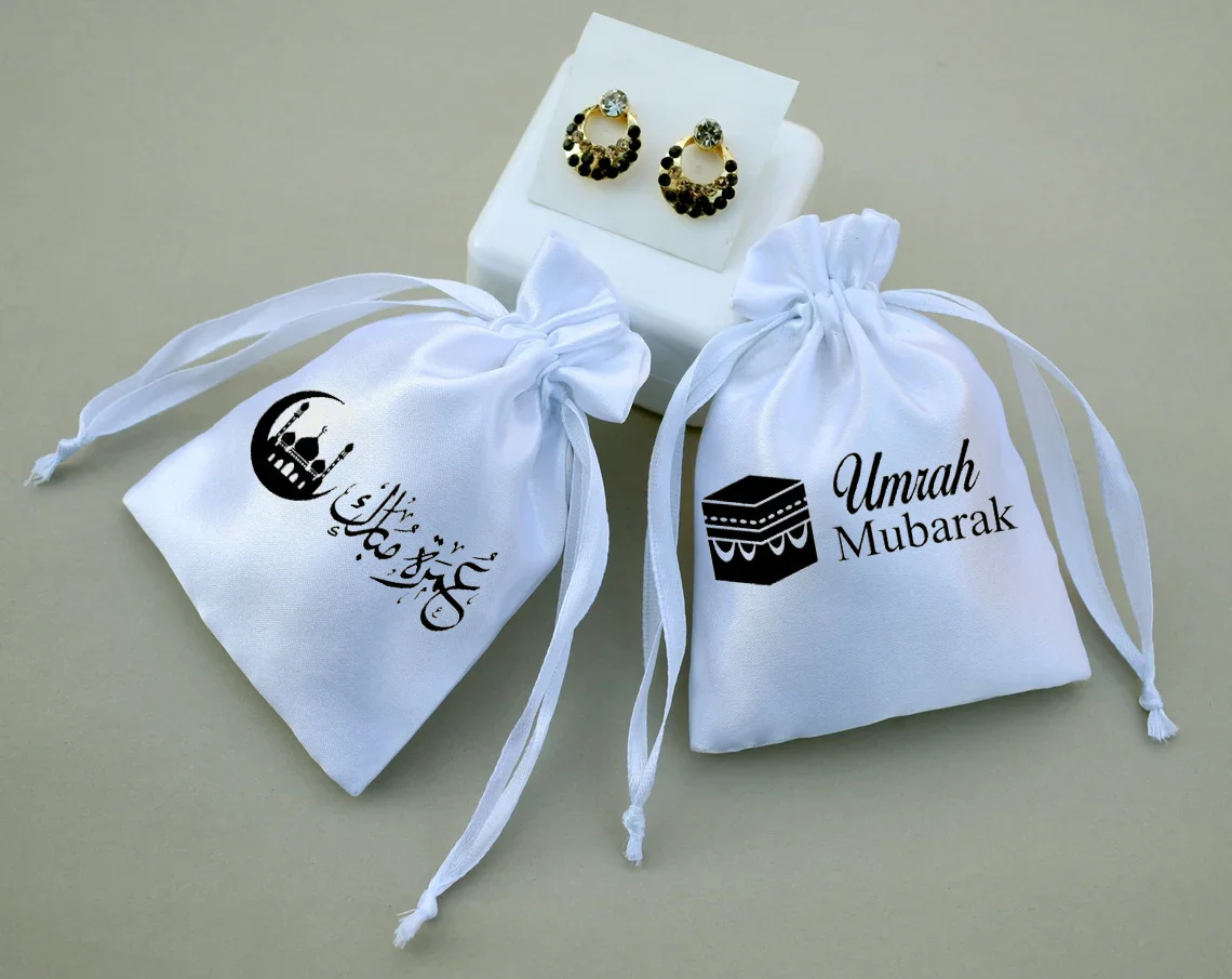 5-Pcs-Umrah-Mubarak-White-Satin-Drawstring-Pocket-Gift-Bag-Eid-Al-Fitr ...