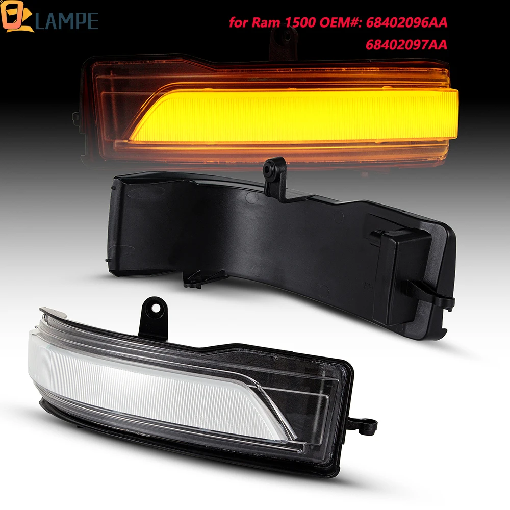 2PCS Dynamic/Normal Flash Turn Signal Light Side Mirror Blinker Lamp ...