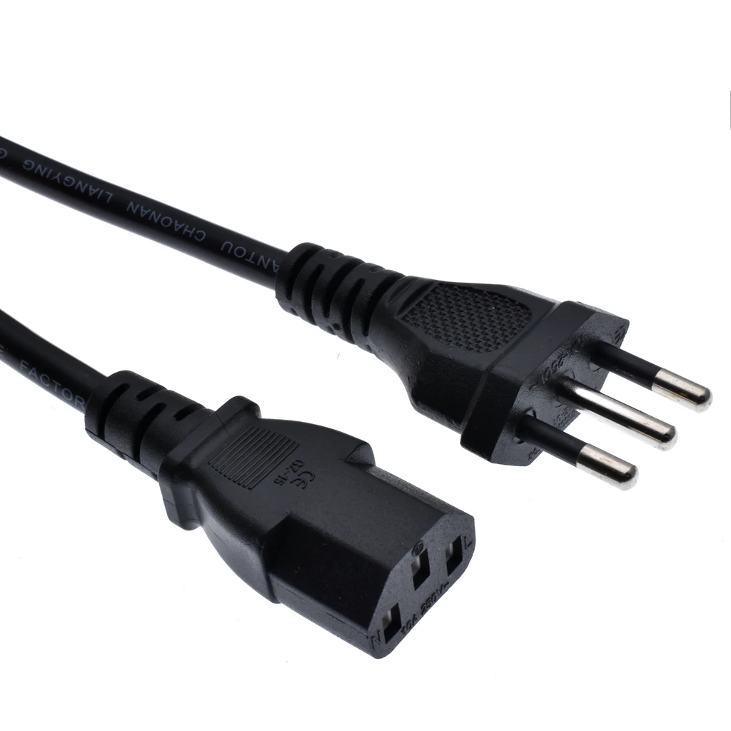 Italy Power Cable Italian 3 Pin Plug To Iec C13 Ac Power Extension Cord ...