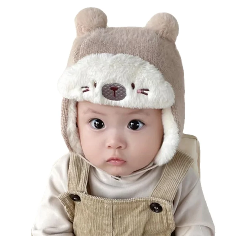 Fashion Bear Baby Boy Hat Winter Baby Hat Warm Plush Baby Girl Hat ...