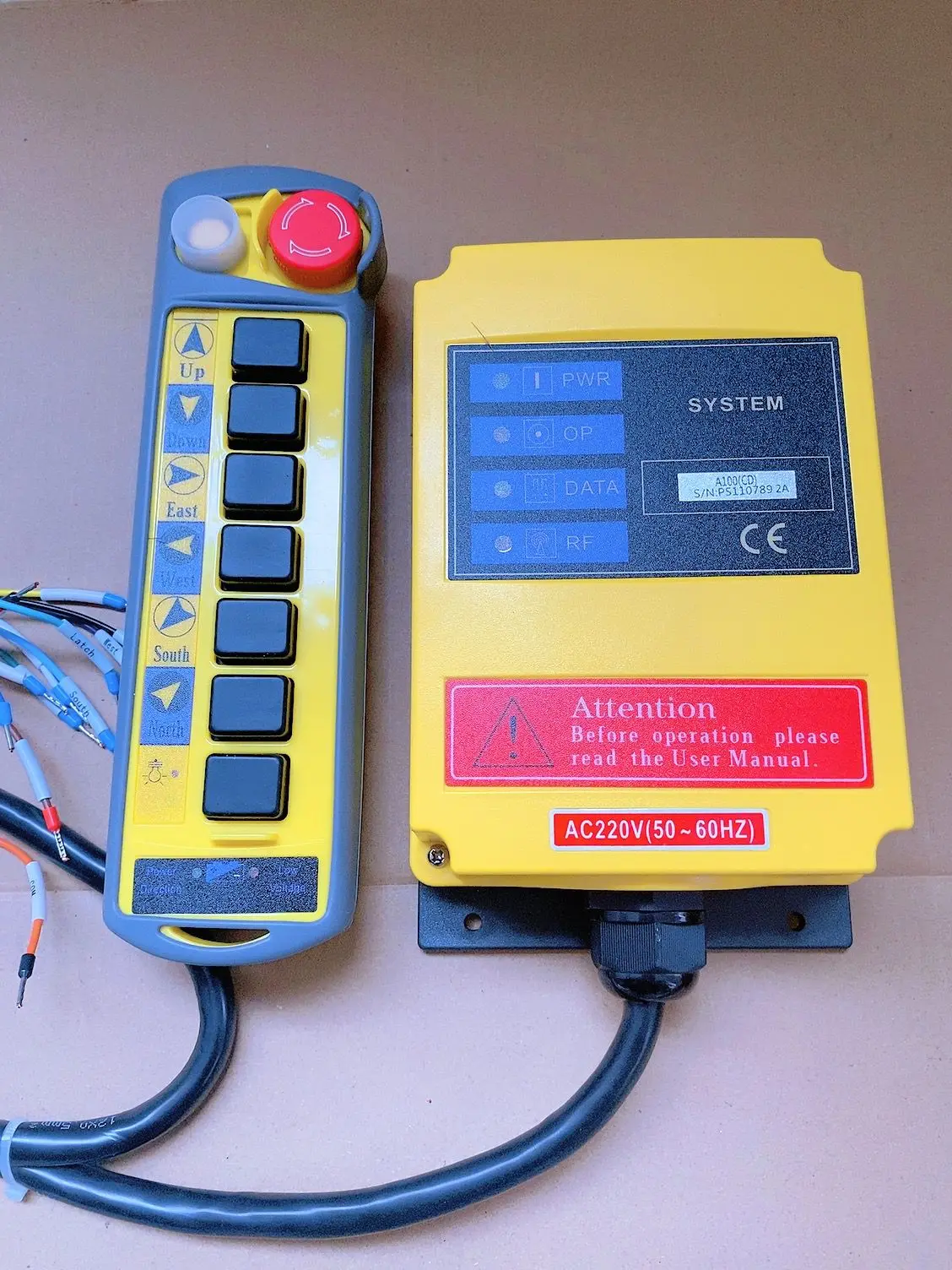 Industrial-wireless-remote-control-A100-1-Speed-B200S-2-Speeds-crane ...