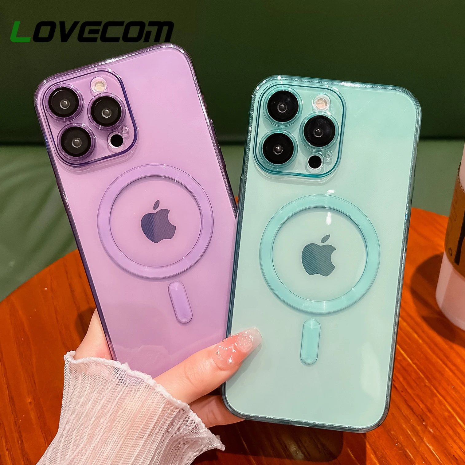 Luxury Solid Color Lens Protection Case For iPhone 14 13 12 11 Pro Max ...