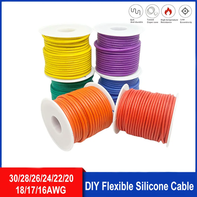 Soft-Silicone-Wire-16awg-18awg-20awg-22awg-24awg-26awg-28awg-30awg-Stranded-Tinned-Copper-High ...